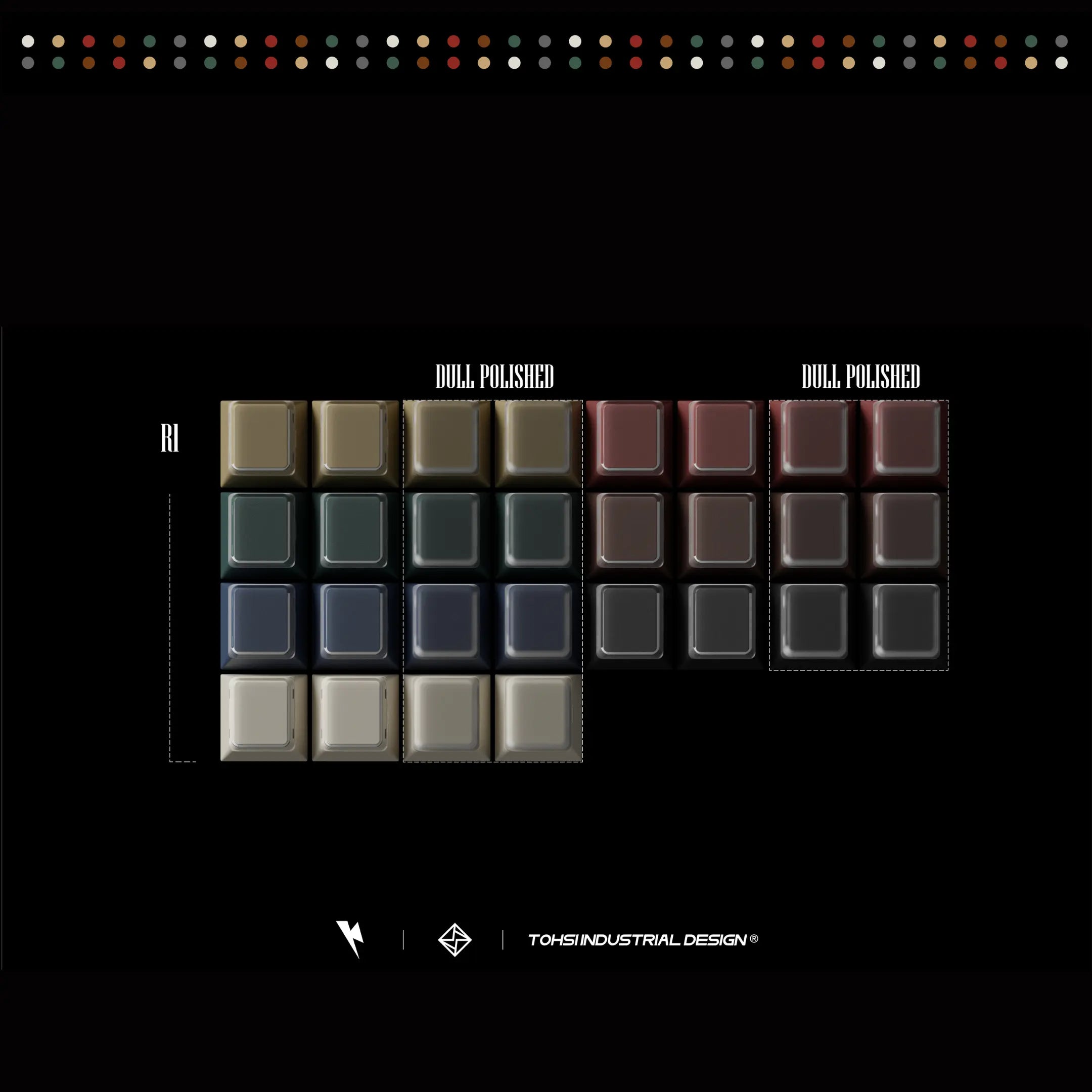 KeyKobo Retro Mixed Lights R2 Keycap Set - SerpentKeys